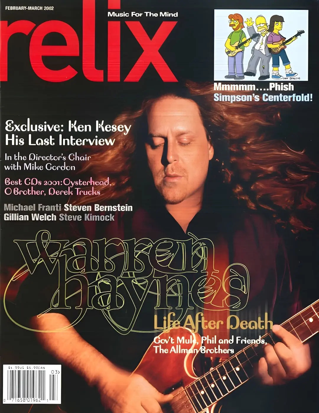 Warren Haynes - February/March 2002 Relix Issue | Relix | relix.shop