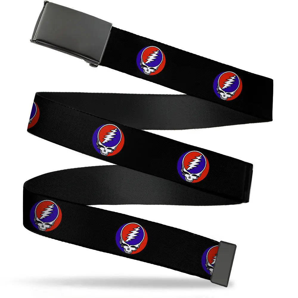 Grateful Dead Web Belt | Steal Your Face (Black Buckle) - | relix.shop