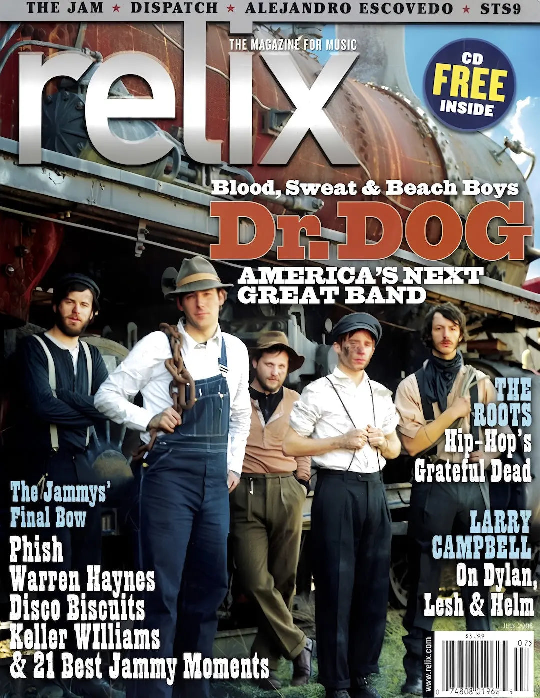 Dr. Dog - July 2008 Relix Issue - relix.shop - Magazine