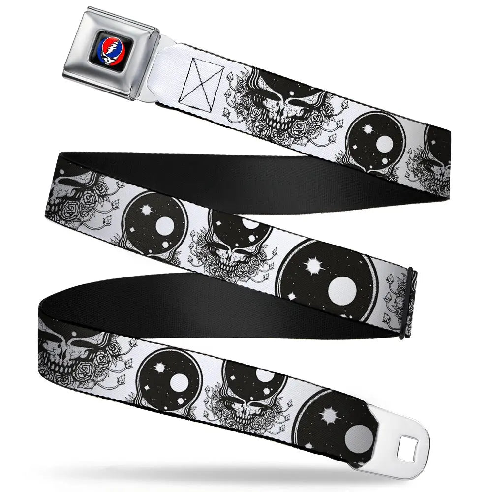 Grateful Dead Seatbelt Belt | Black/White Space Your Face - | relix.shop