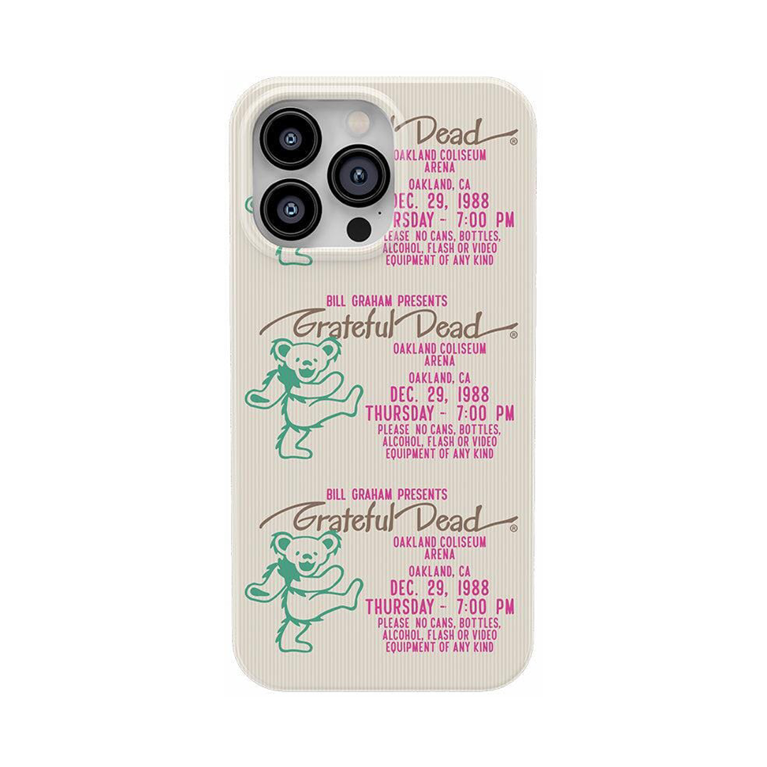 Miracle Ticket | Grateful Dead Vintage iPhone Case (12/29/88)