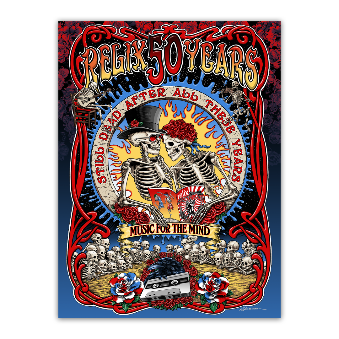 Relix 50th Anniversary Poster by Gary Kroman | relix.shop