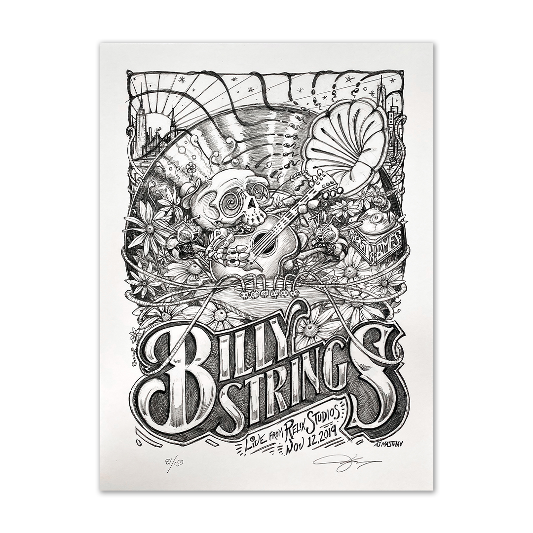 Billy Strings - The Relix Session Graphite Edition Poster
