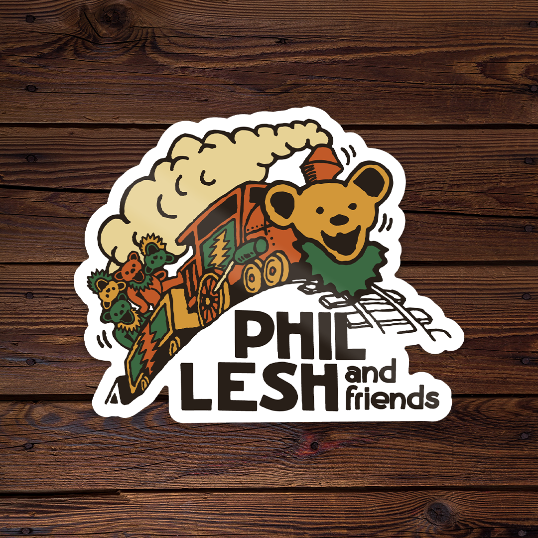 Phil Lesh & Friends - Bear on Train Sticker | relix.shop