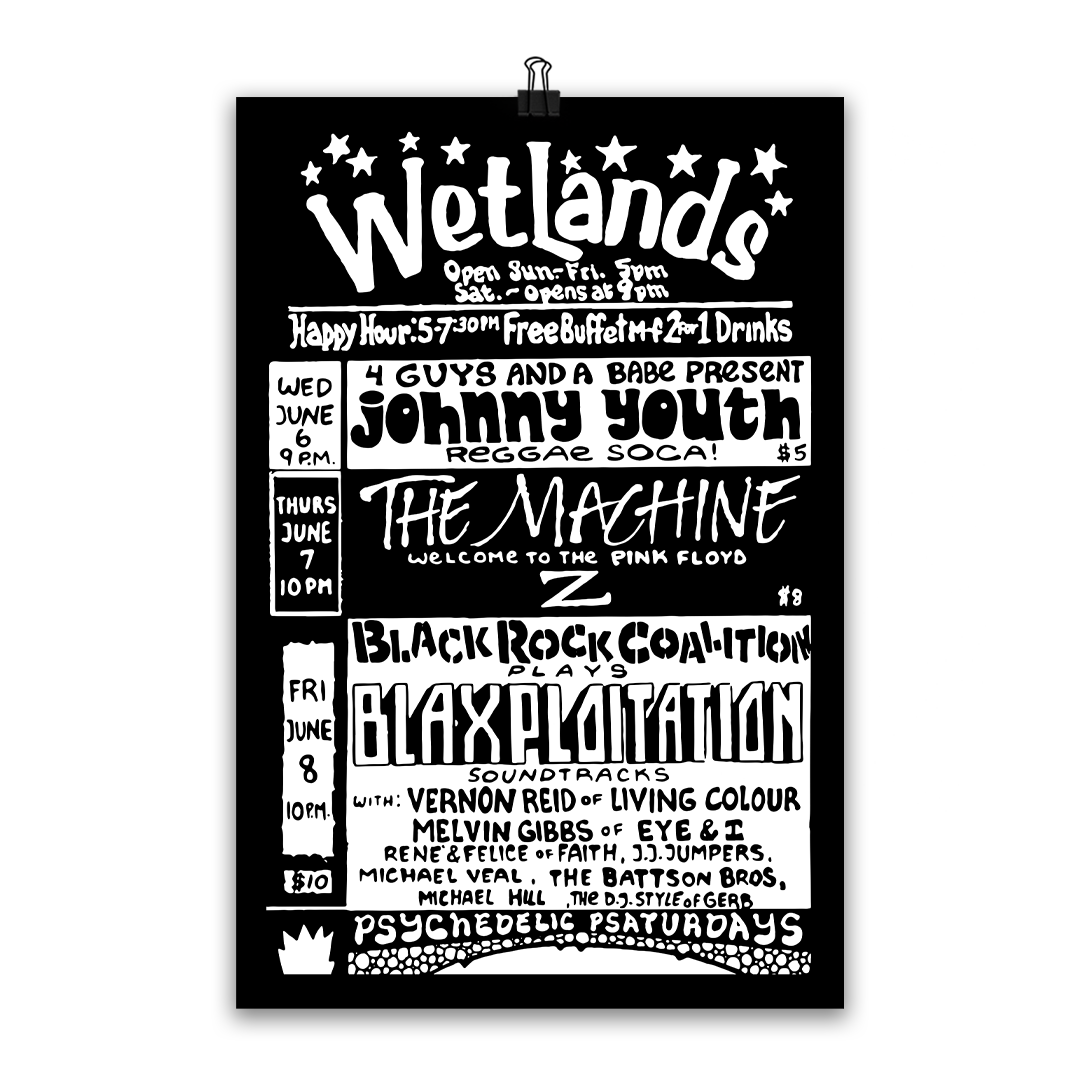 Wetlands Preserve Flyer Poster - June 1990 | relix.shop
